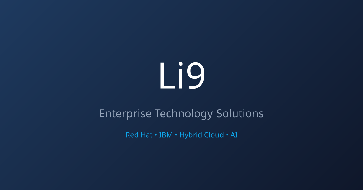 Li9 Technology Solutions | Premier IBM & Red Hat Partner